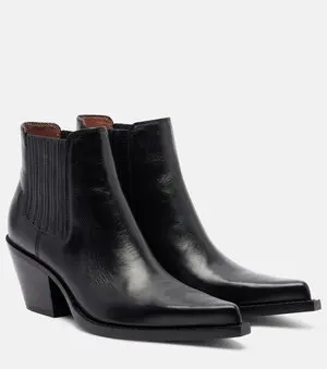 Paris Texas Dallas 60 Leather Ankle Boots - Black