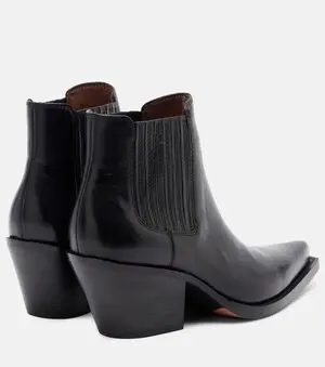 Paris Texas Dallas 60 Leather Ankle Boots - Black