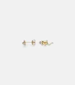 SYDNEY EVAN 14kt Yellow Lizard Diamond Stud Earrings