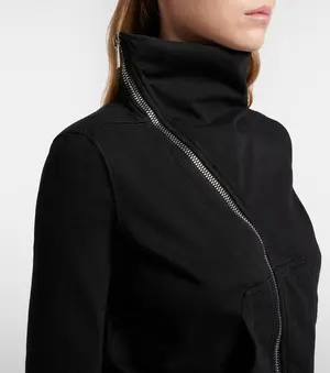 Rick Owens Belted Cotton Jersey Sweatshirt - Black