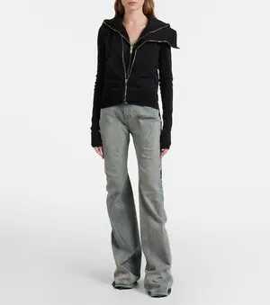 Rick Owens Cotton Jersey Hooded Vest