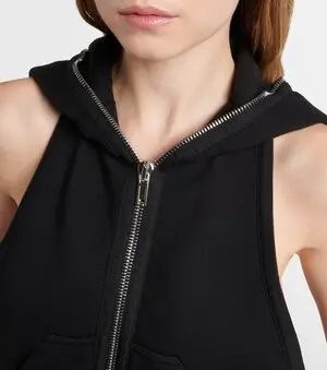 Rick Owens Cotton Jersey Hooded Vest