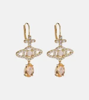 VIVIENNE WESTWOOD Olympia Embellished Drop Earrings - Gold