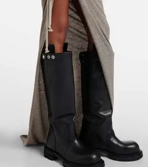 Rick Owens Cotton-blend Jersey Maxi Skirt - Grey