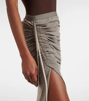 Rick Owens Cotton-blend Jersey Maxi Skirt