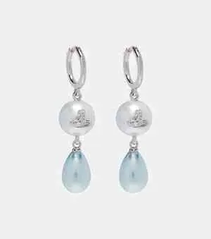 VIVIENNE WESTWOOD Orb Embellished Drop Earrings - Blue