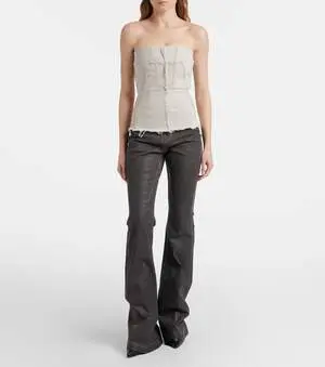 Rick Owens Strapless Denim Top