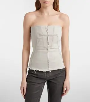 Rick Owens Strapless Denim Top