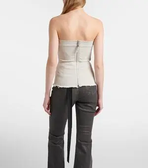 Rick Owens Strapless Denim Top