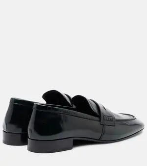 Dries Van Noten Patent Leather Penny Loafers - Black