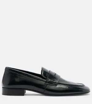 Dries Van Noten Patent Leather Penny Loafers - Black