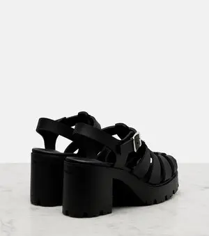 Prada Monolith Sandals - Black