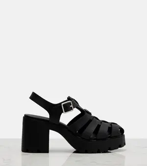 Prada Monolith Sandals - Black