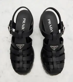 Prada Monolith Sandals - Black