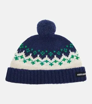 Miu Miu Fair Isle Virgin Wool Beanie