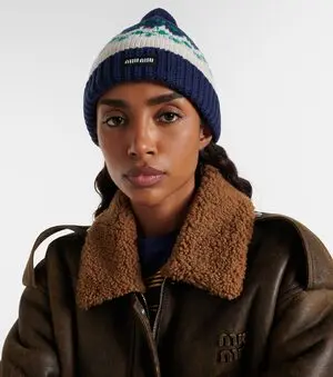 Miu Miu Fair Isle Virgin Wool Beanie