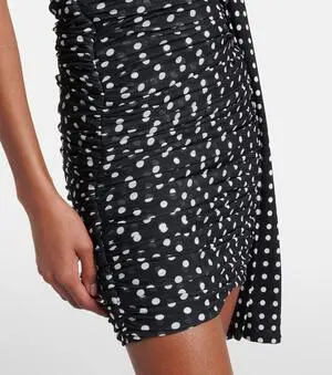 PATOU One-shoulder Polka Dot Mini Dress