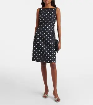PATOU Polka-dot Faille Mini Dress