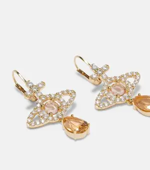 VIVIENNE WESTWOOD Olympia Embellished Drop Earrings - Gold