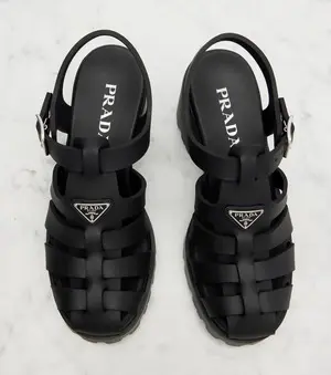 Prada Monolith Sandals - Black