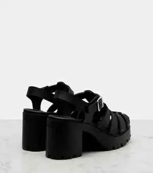 Prada Monolith Sandals - Black