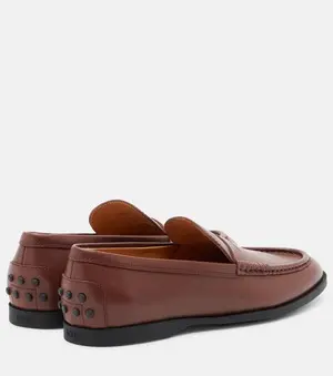 TOD'S Gommino Leather Penny Loafers - Brown