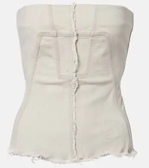 Rick Owens Strapless Denim Top