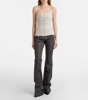Rick Owens Strapless Denim Top