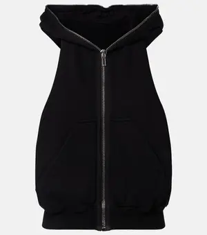 Rick Owens Cotton Jersey Zip-up Vest