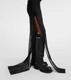 Rick Owens Collage Tulle And Chiffon Gown