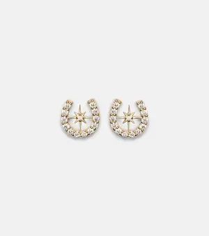 SYDNEY EVAN Horseshoe Starburst 14kt Stud Earrings - Gold