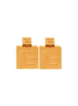 Balmain 3d Pb Hoop Earrings - Gold