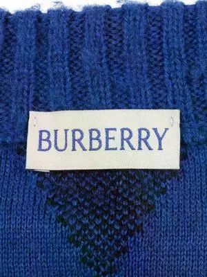 Burberry Argyle-check Crew-neck Sweater