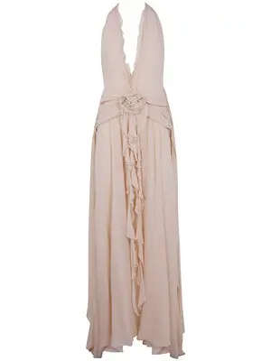 Blumarine Georgette Long Dress
