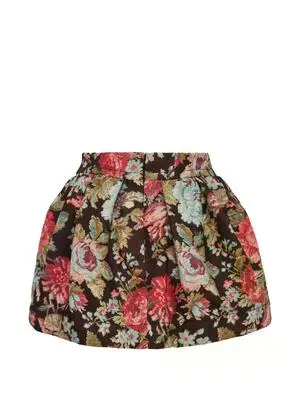 OPEN YY Floral Print Wired Skirt