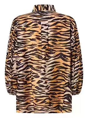 Pinko Pleated Tiger Print Blouse