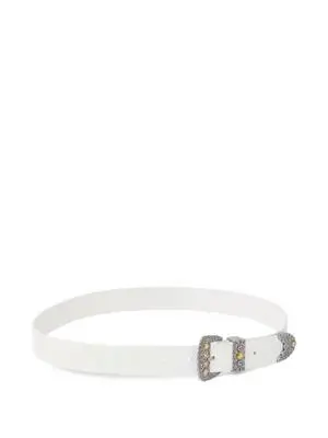 Pinko Embellished Buckle Belt - White