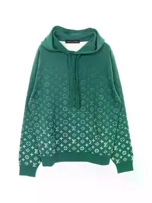 LOUIS VUITTON 2010s Gradient Monogram Hoodie - Green