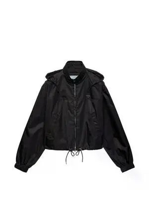 Prada Re-nylon Blouson Jacket With Hood - Black