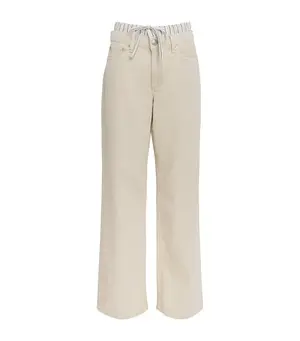 Rag & Bone Saige Boxer Low-rise Straight Jeans - Beige