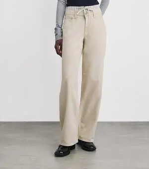 Rag & Bone Saige Boxer Low-rise Straight Jeans - Beige