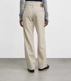 Rag & Bone Saige Boxer Low-rise Straight Jeans - Beige