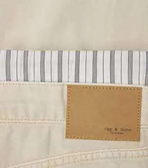 Rag & Bone Saige Boxer Low-rise Straight Jeans - Beige