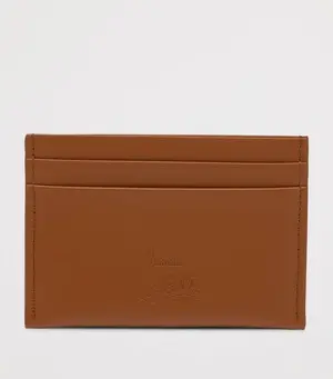 CHRISTIAN LOUBOUTIN Bettina Calfskin Card Holder - Brown