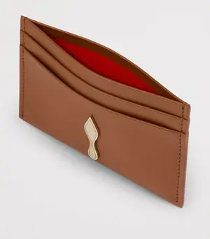 CHRISTIAN LOUBOUTIN Bettina Calfskin Card Holder - Brown