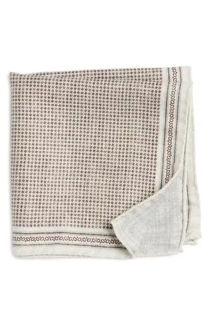 JACK VICTOR Cypress Silk Pocket Square - Grey