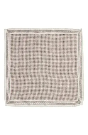 JACK VICTOR Cypress Silk Pocket Square - Grey
