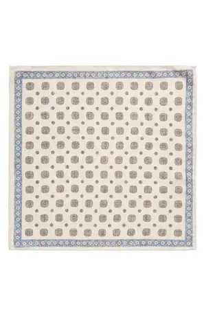 JACK VICTOR Ronge Silk Pocket Square - Ecru