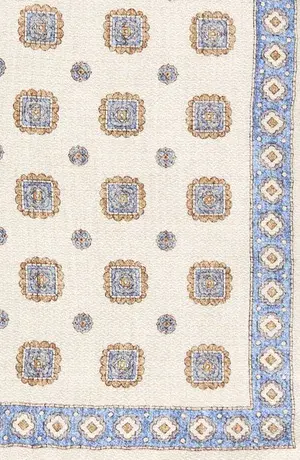 JACK VICTOR Ronge Silk Pocket Square - Ecru