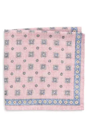 JACK VICTOR Ronge Silk Pocket Square - Pink